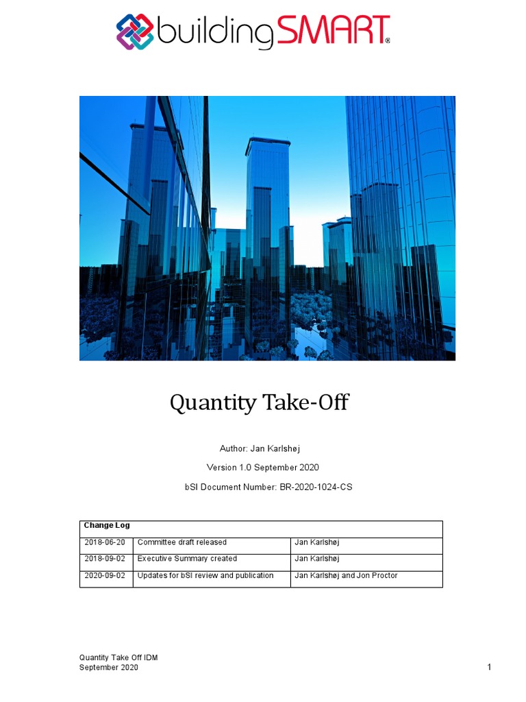 Quantity Take Off IDM | PDF | Life Cycle Assessment | Specification (Technical Standard)