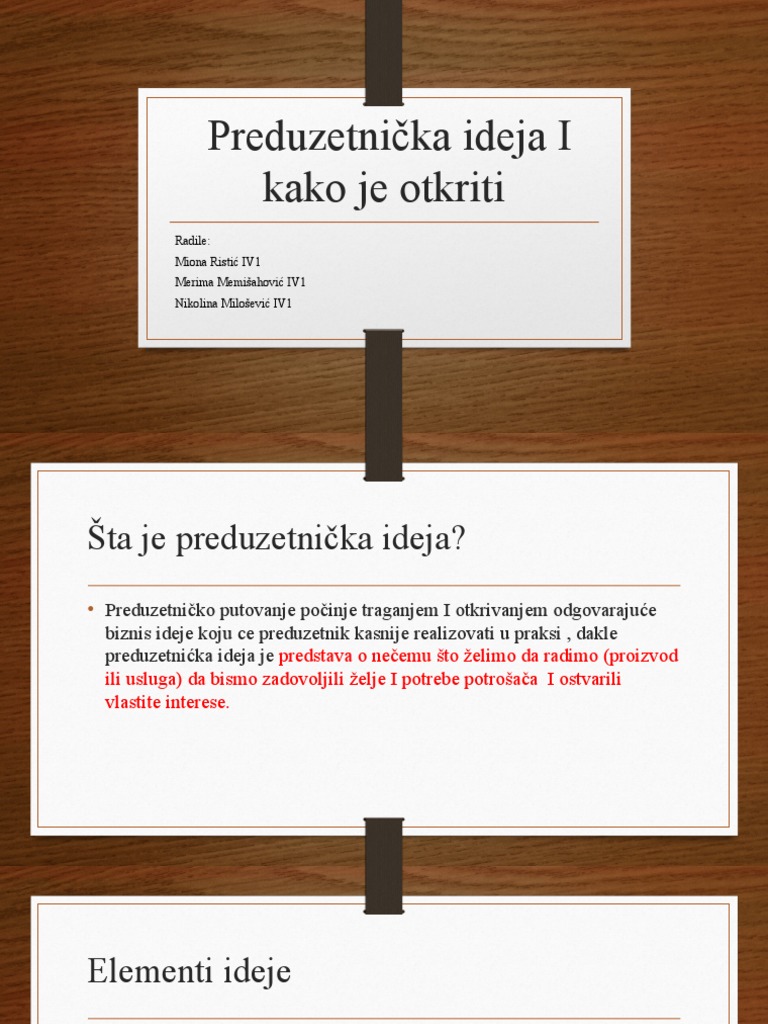 Preduzetnička Ideja | PDF