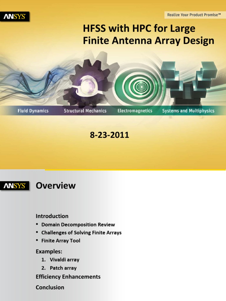 Hfss With HPC For Large Finite Antenna Array Design | PDF