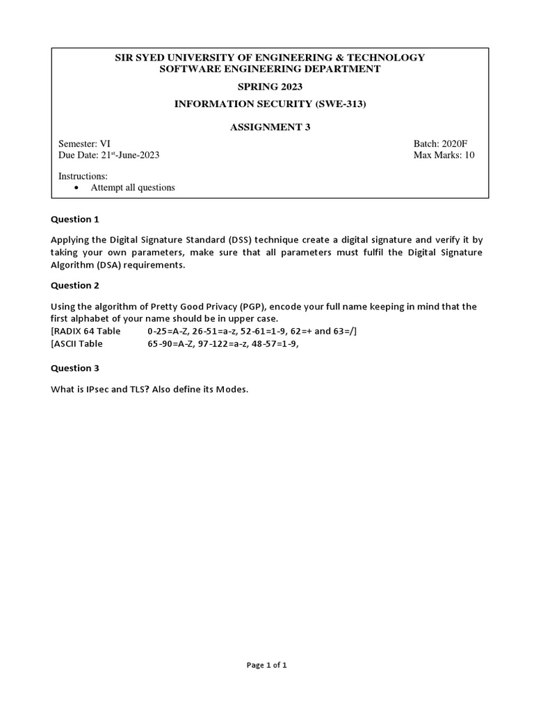 SWE-313 Assignment # 3 | PDF
