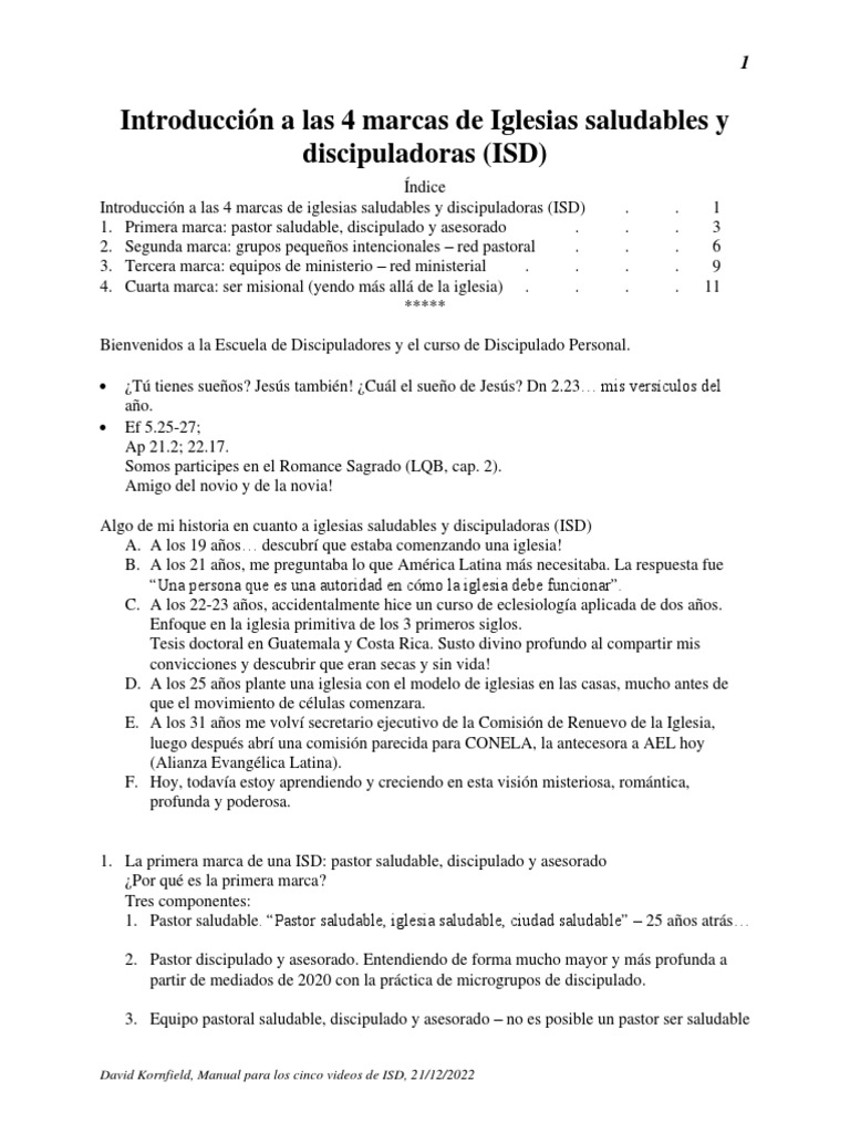 Manual - Intro - ISD-5 - Videos - 1 | PDF | Jesús | Iglesia cristiana