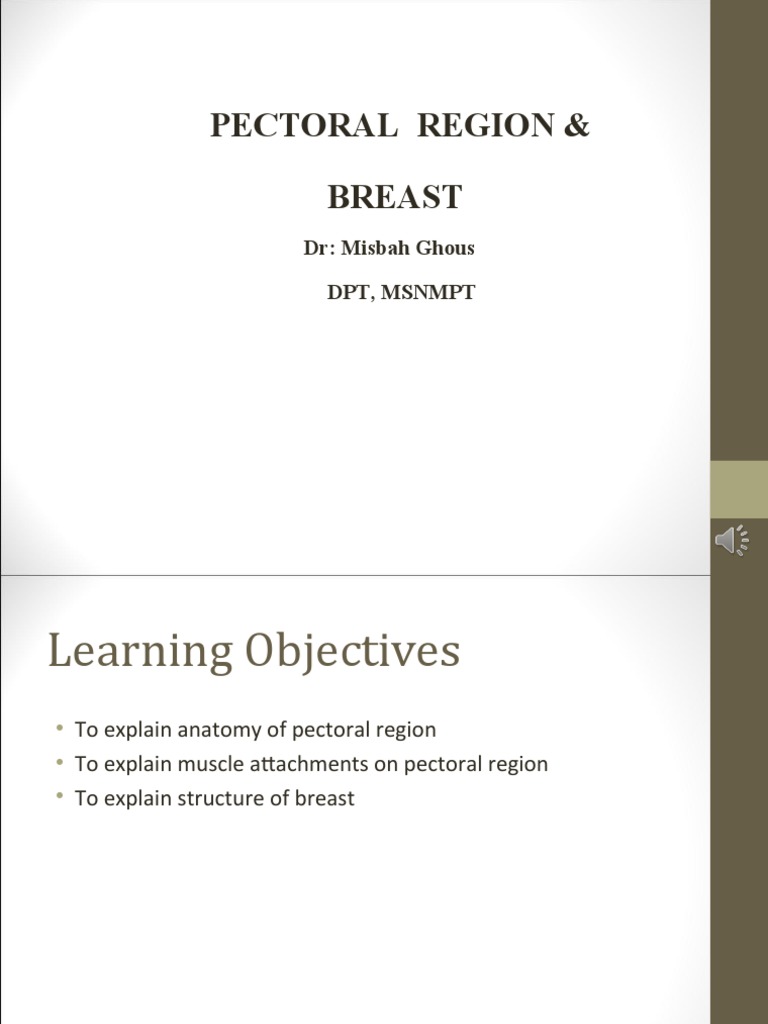 Anatomy of Pectoral Region & Breast | PDF | Breast | Shoulder