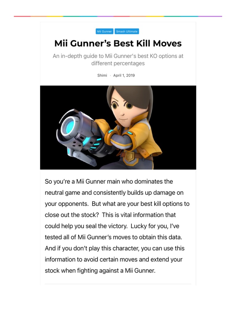 Mii Gunners Best Kill Moves Shimi Games | PDF