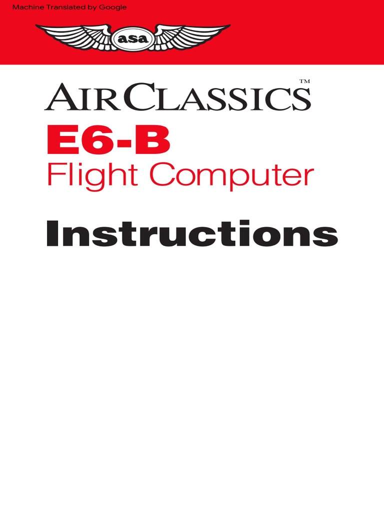 E6B Flight Computer Manual | PDF