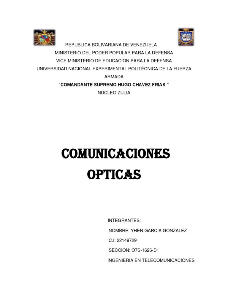 Comunicaciones Opticas . | PDF | Espectro electromagnético | Radiación electromagnética