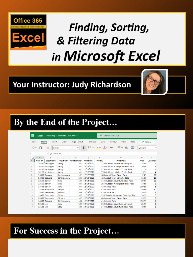 Finding Sorting Filtering in MS Excel | PDF | Business | Computers