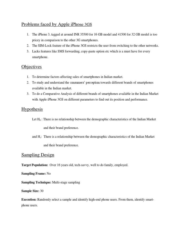 Problems Faced by Apple Ipho: Ne 3Gs | PDF