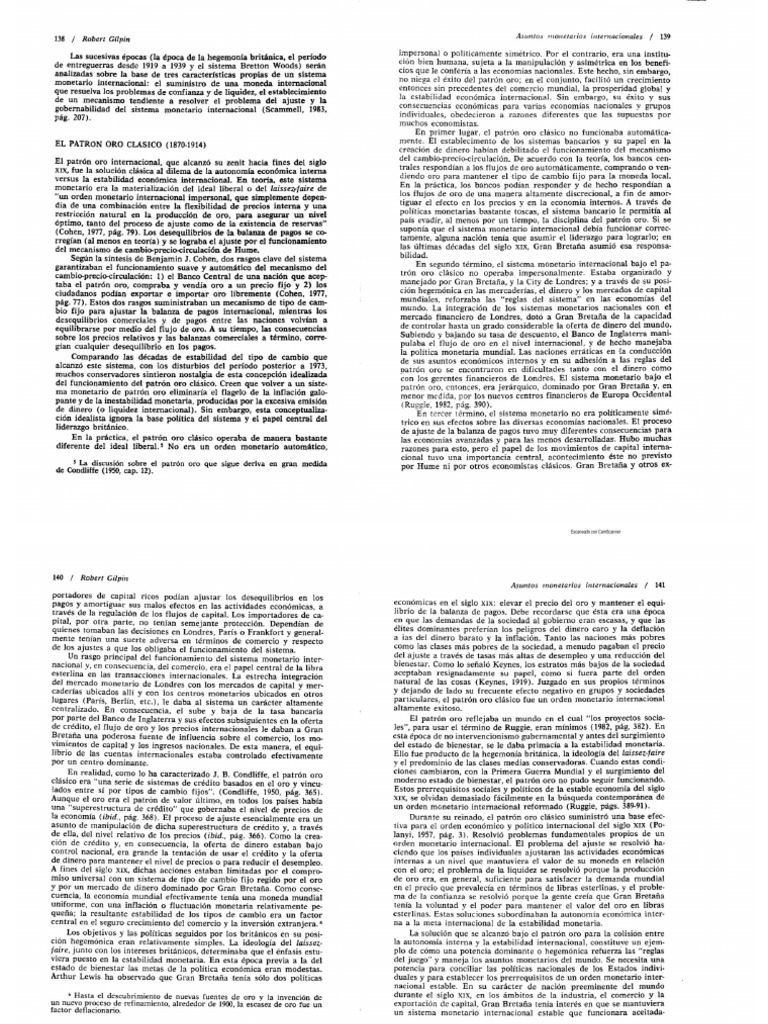 GILPIN, R. (1990) - Asuntos Monetarios Internacionales en R. GILPIN (Ed ...