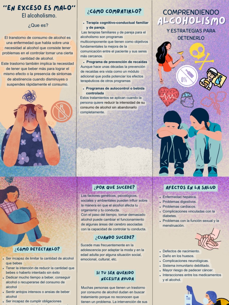 Triptico Salud Mental | PDF | Alcoholismo | Terapia de conducta cognitiva
