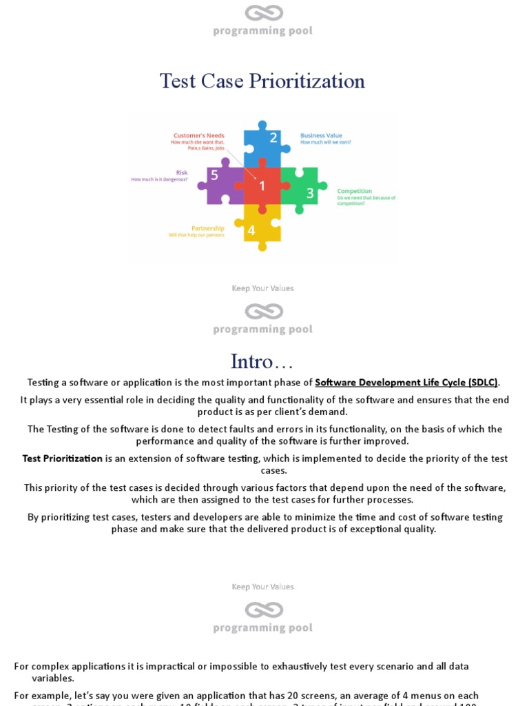 Test Case Prioritization Pdf Software Testing Software