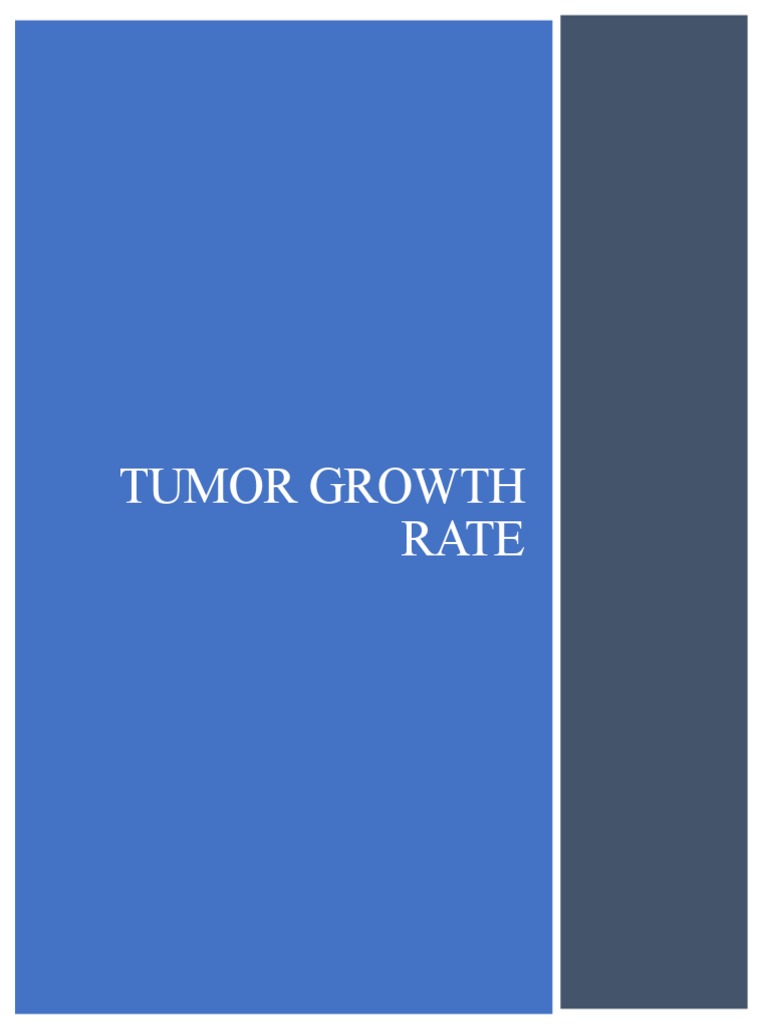 Tumor Growth Rate | PDF | Cancer | Metastasis