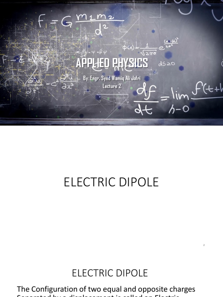Applied Physics L-2 | PDF | Flux | Dipole