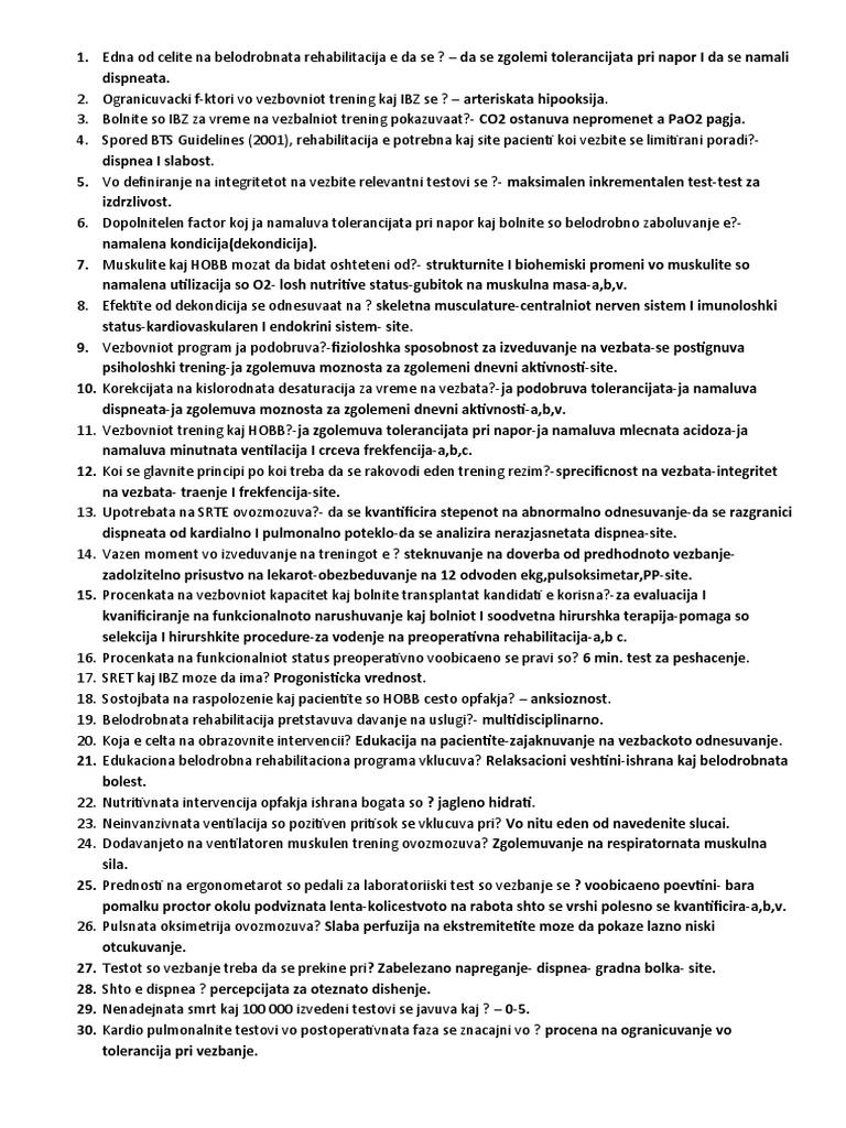 Rehabilitacija Pul I Kardio | PDF