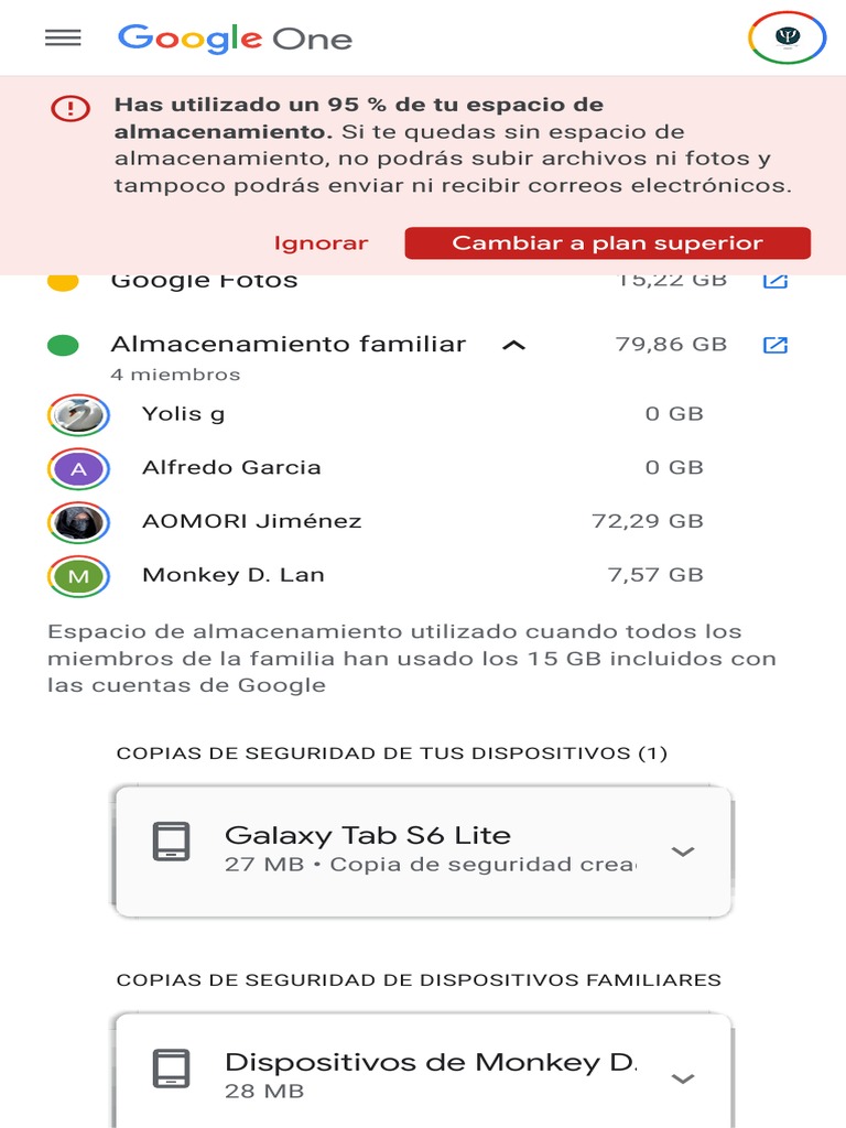 Almacenamiento Google al 95%: Soluciones | PDF