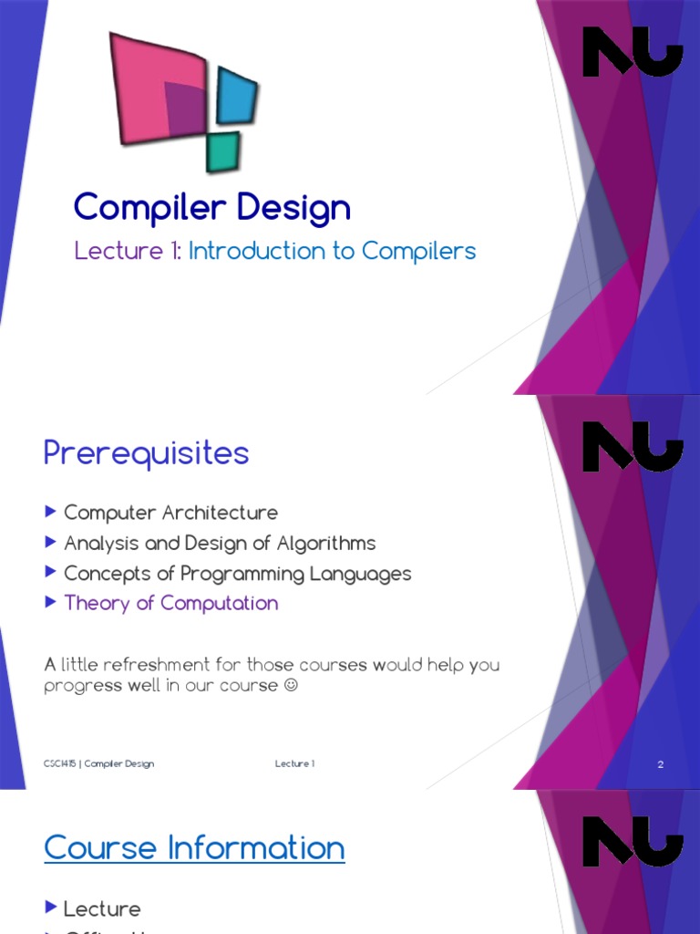 Compiler Lecture 1 | PDF Compiler Lecture 1 | PDF
