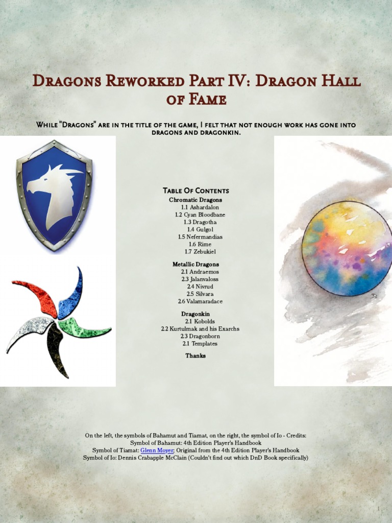 Herpderp1909 Dragons Reworked Part IV_ Dragon Hall of Fame | PDF | Dragon
