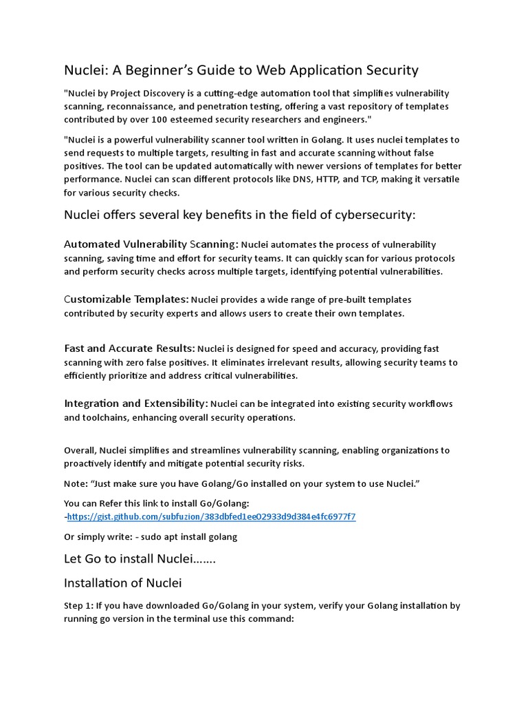 Nuclei | PDF | Vulnerability (Computing) | Sudo