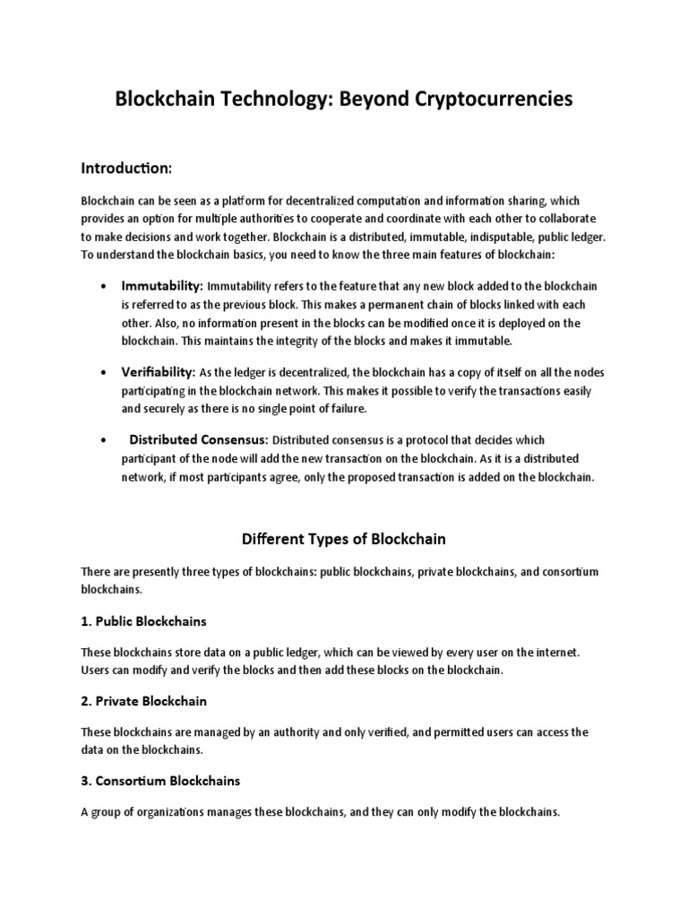 Blockchain Technology Pdf Authentication Internet Of Things