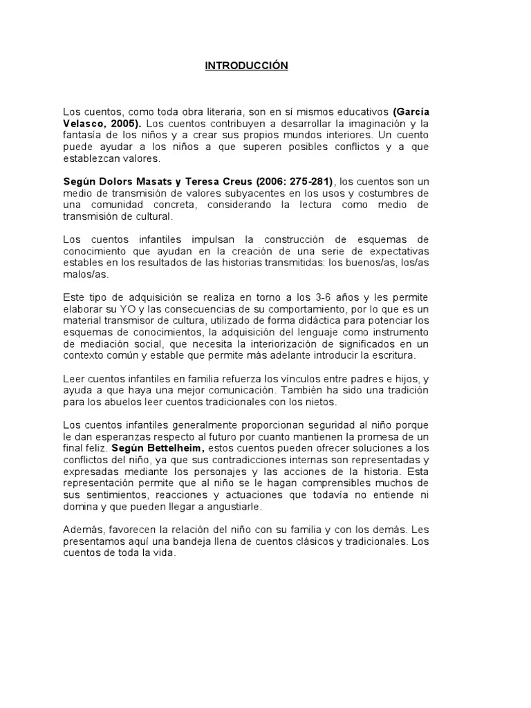 CUENTOS-INTRODUCCION | PDF