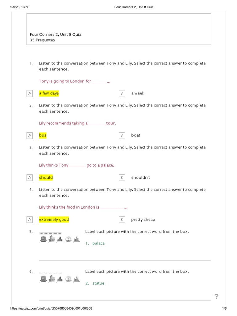 TODAS las pruebas ingles | PDF