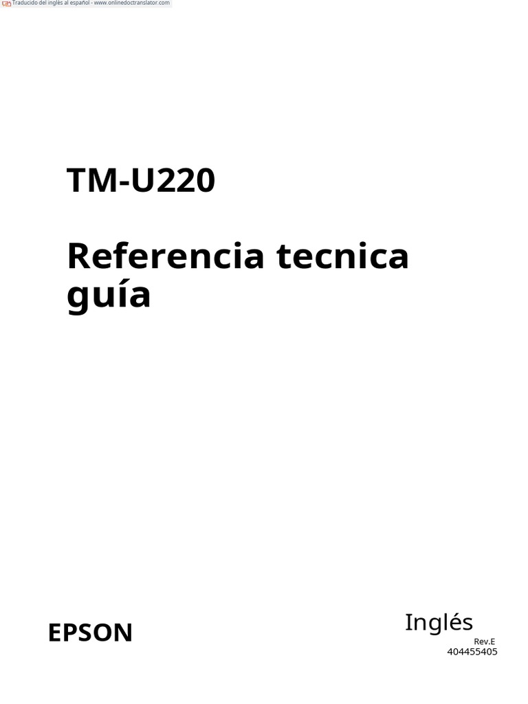 Tm-U220 TRG Es | PDF | Impresora (Computación) | Marca comercial