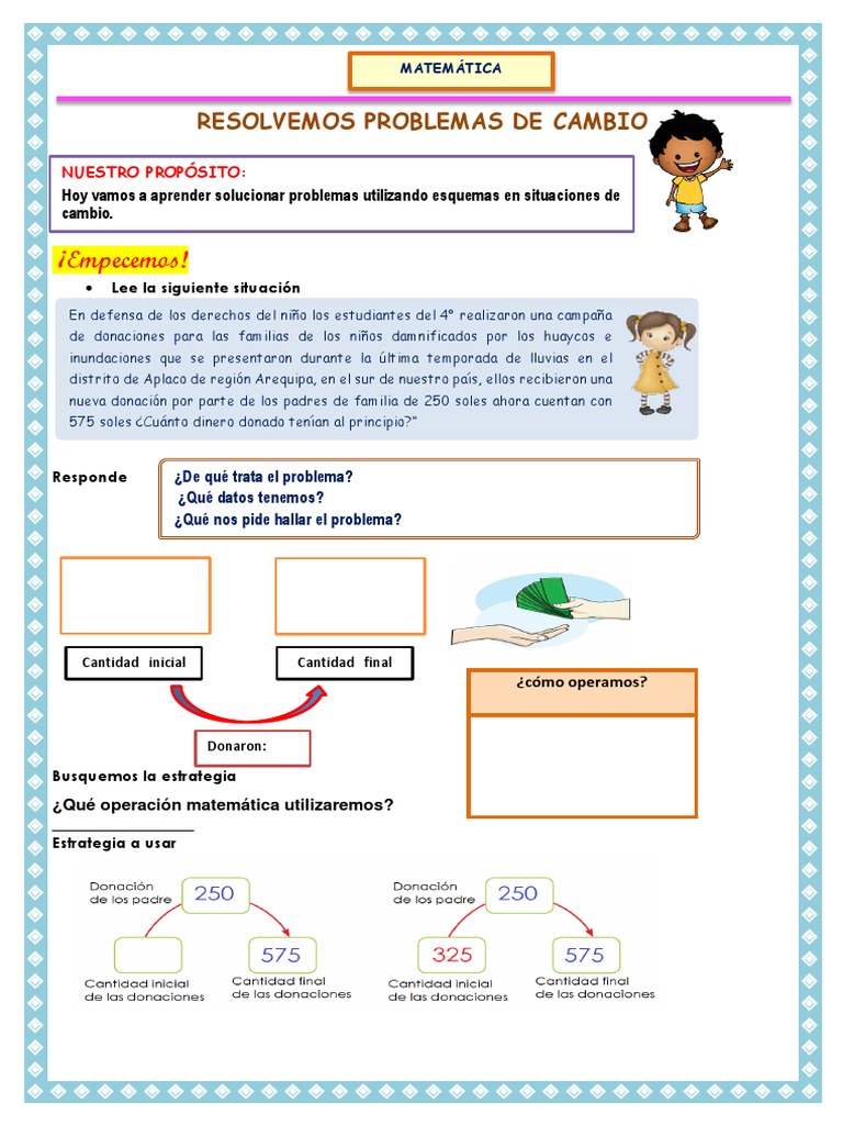 Ficha Resolvemos Problemas de Cambio | PDF