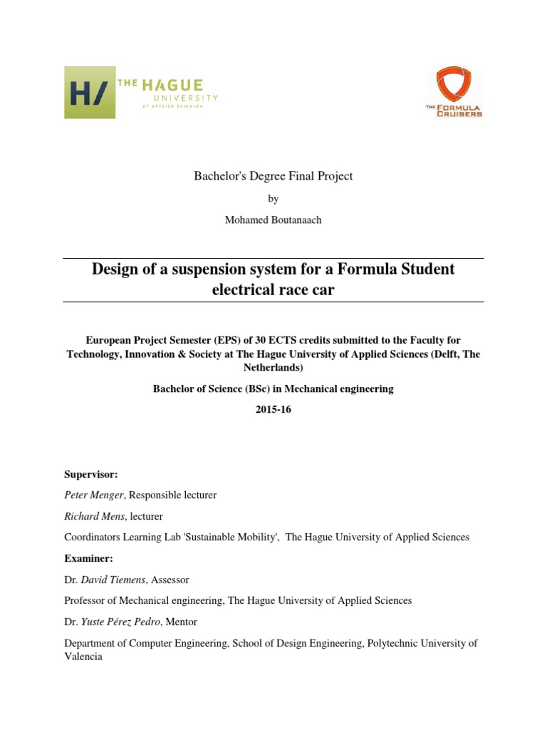 Boutanaach - Diseño del sistema de suspensión para un prototipo de ...