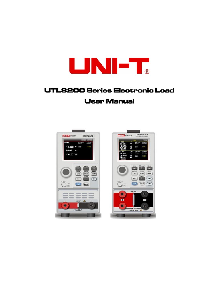 UTL8200 Series User Manual REV.0 (RoHS) | PDF | Mains Electricity ...