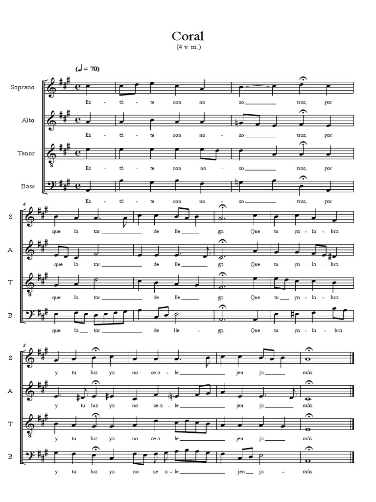 Coral Partitura | PDF