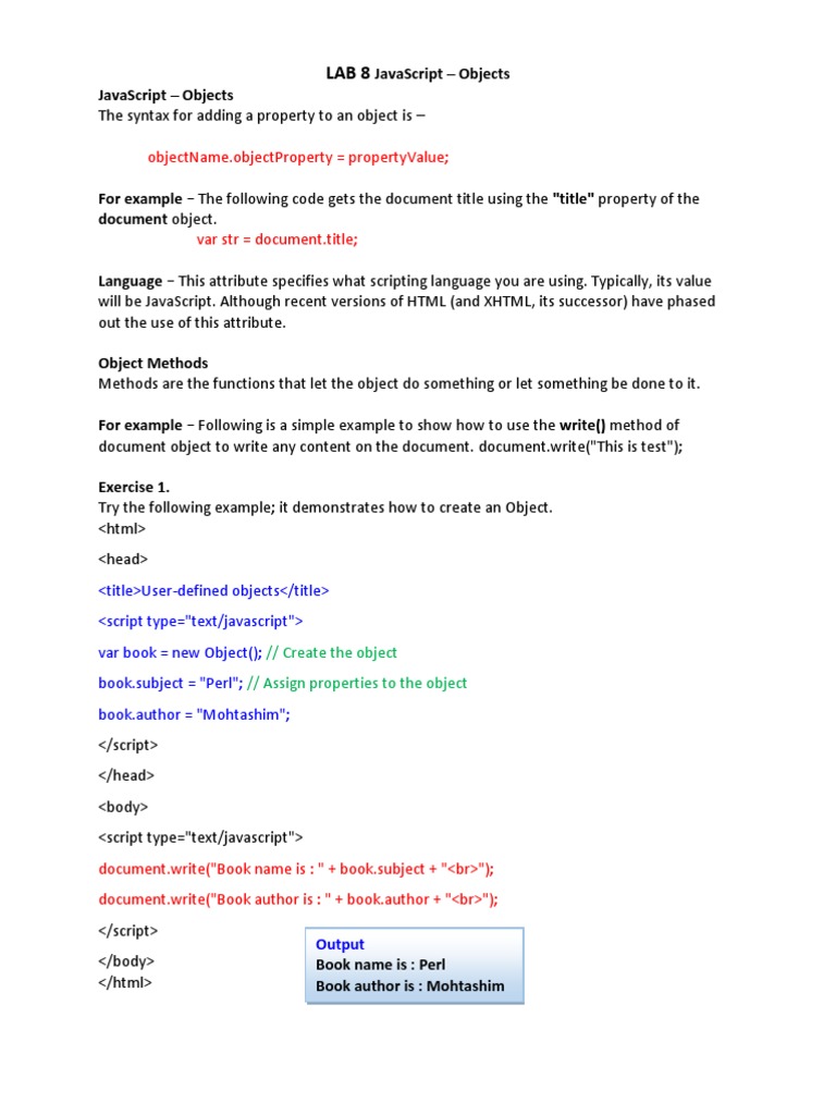 Lab 8 Javascript Pdf Java Script World Wide Web 3587
