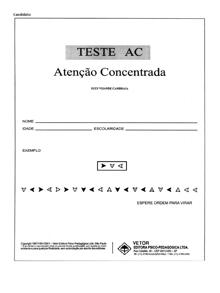 05-Teste de Atenção Concentrada | PDF