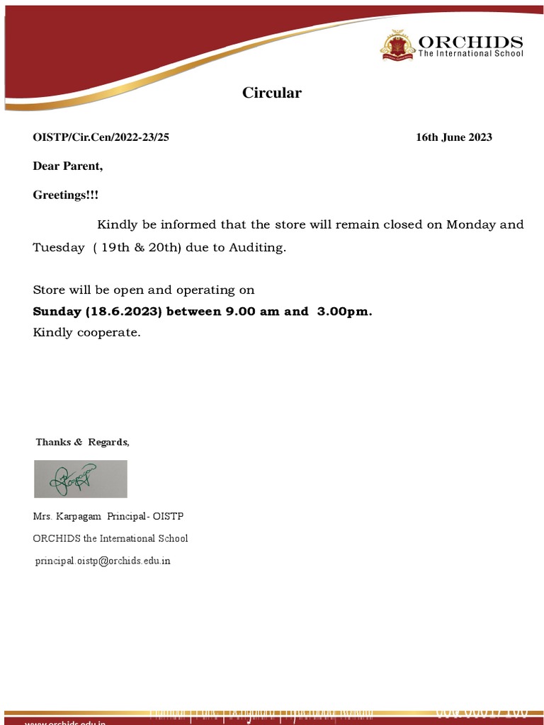 Audit Circular | PDF