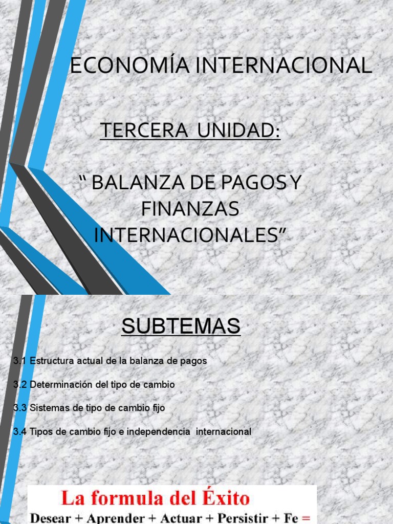 Economia Internacional Tercera Unidad | PDF | Finanzas y administración del dinero | Derecho