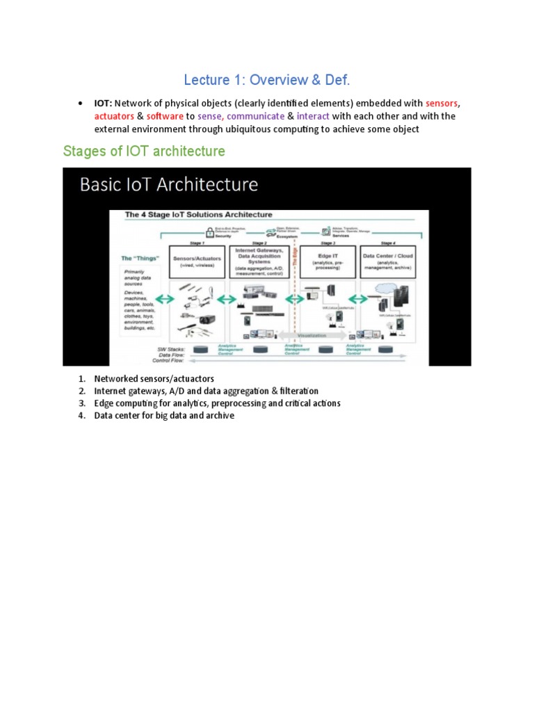 IOT Notes | PDF | Internet Of Things | Computer Network