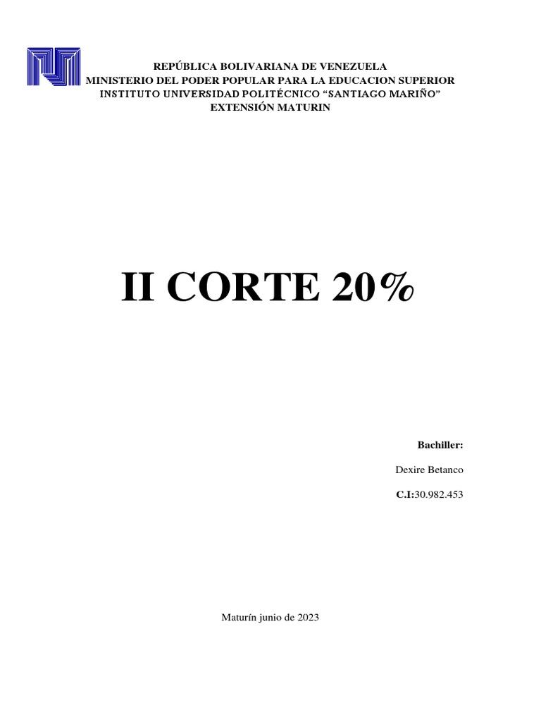 Informe 20% Segundo Corte | PDF | Hora | Medición