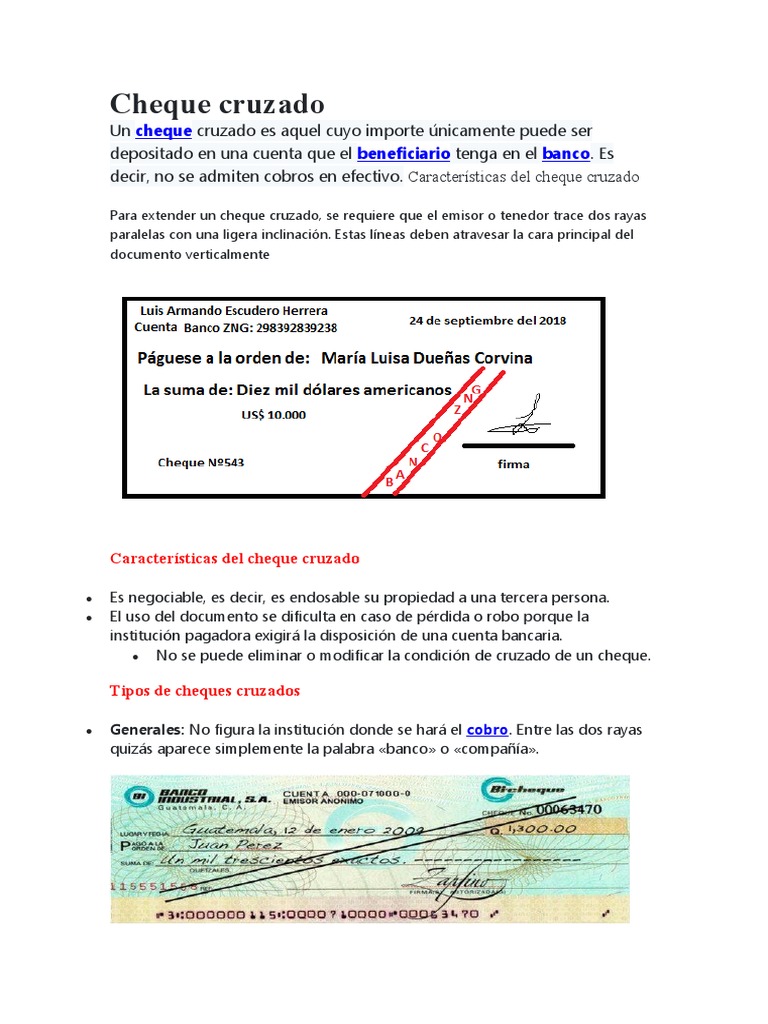 Tipos de Cheques | PDF