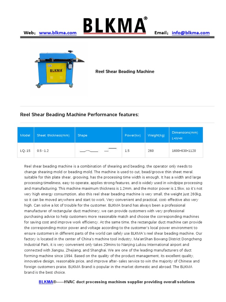 Reel Shear Beading Machine | PDF
