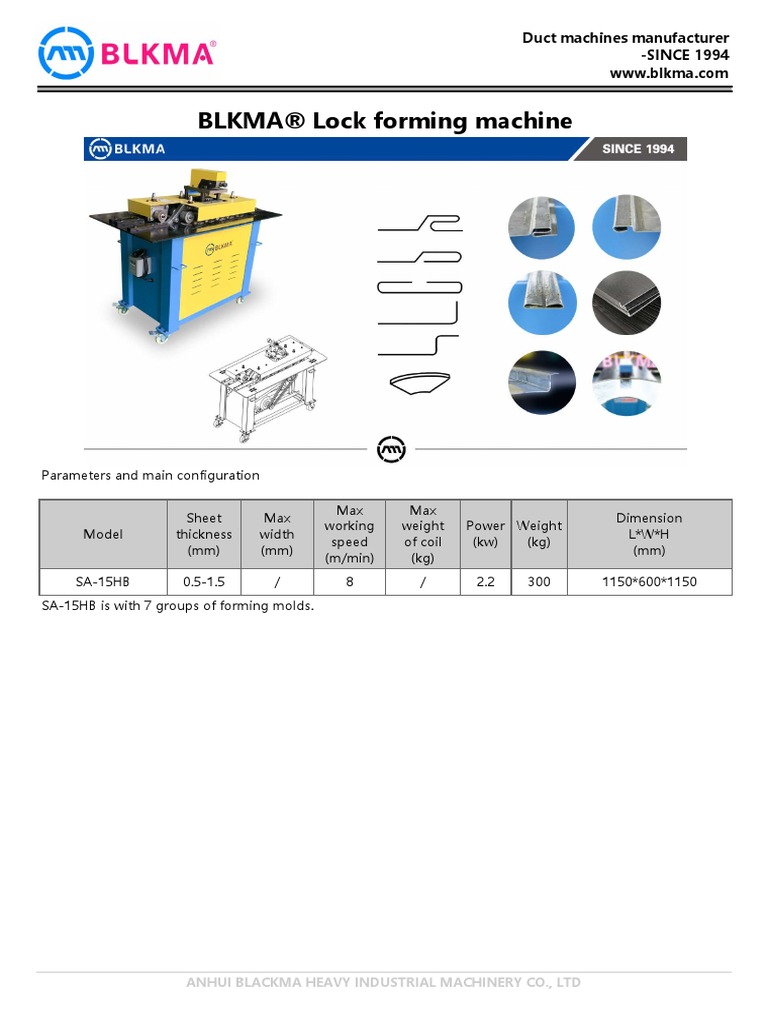 Technical Parameter of Duct Machines You Inquired 2023.4.24 | PDF ...