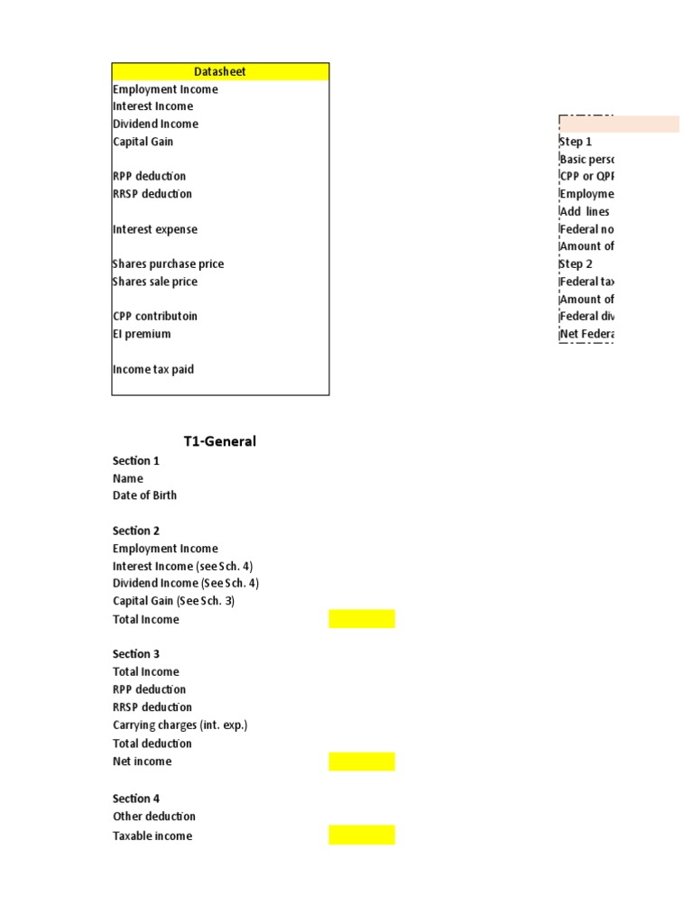 Tax Return Template | PDF