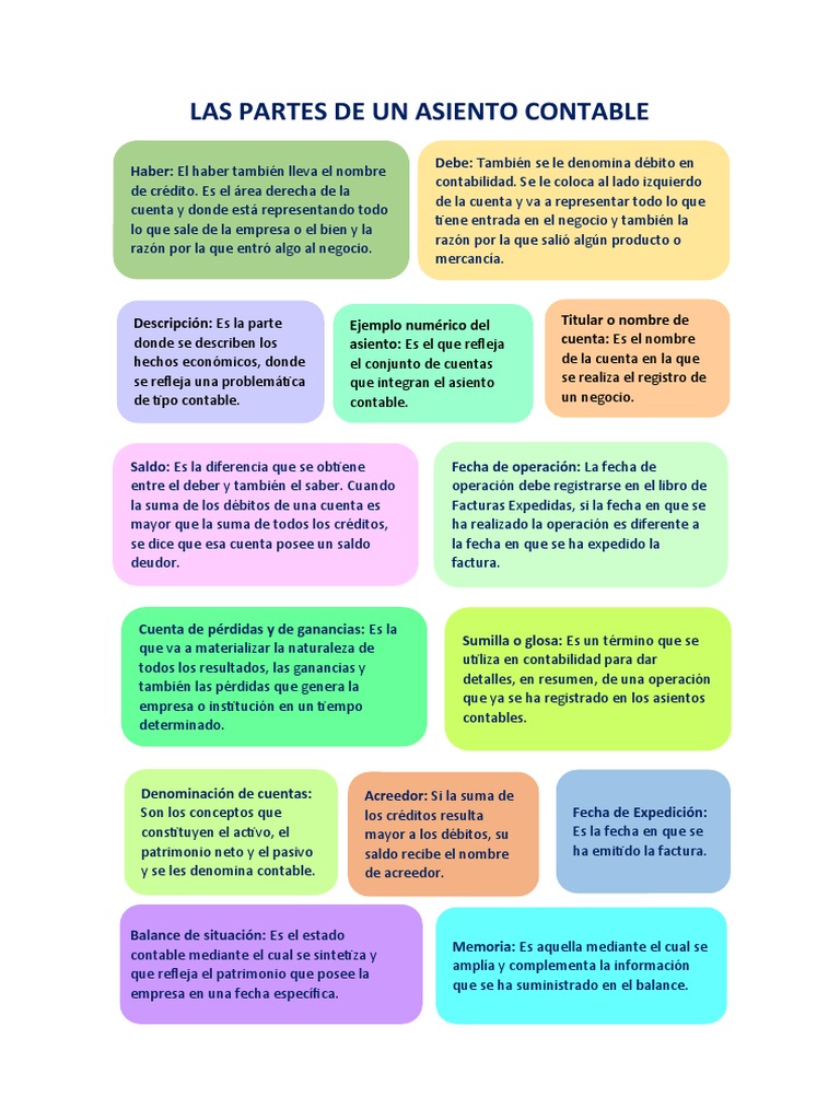 Las Partes de Un Asiento Contable | PDF | Derecho