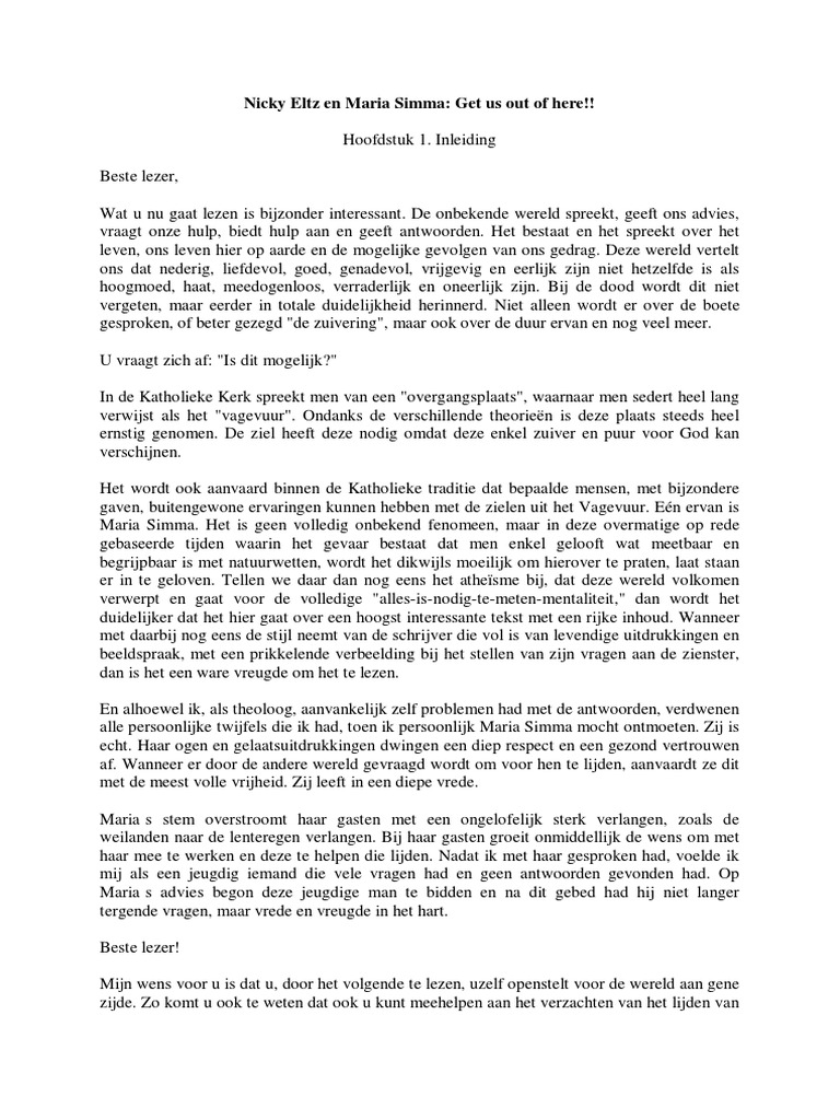 Get Us Out of Here!! - Nicky Eltz en Maria Simma - Holandês | PDF