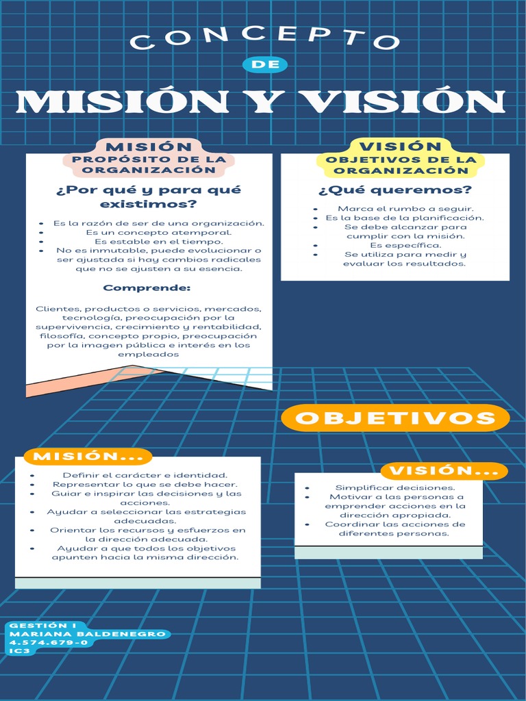 Mariana Baldenegro - Infografía Misión y Visión | PDF | Planificación ...
