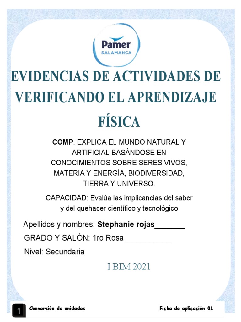 01 VEA I BIM 1RO FI - Steph | PDF | Pulgada | Pie (unidad)