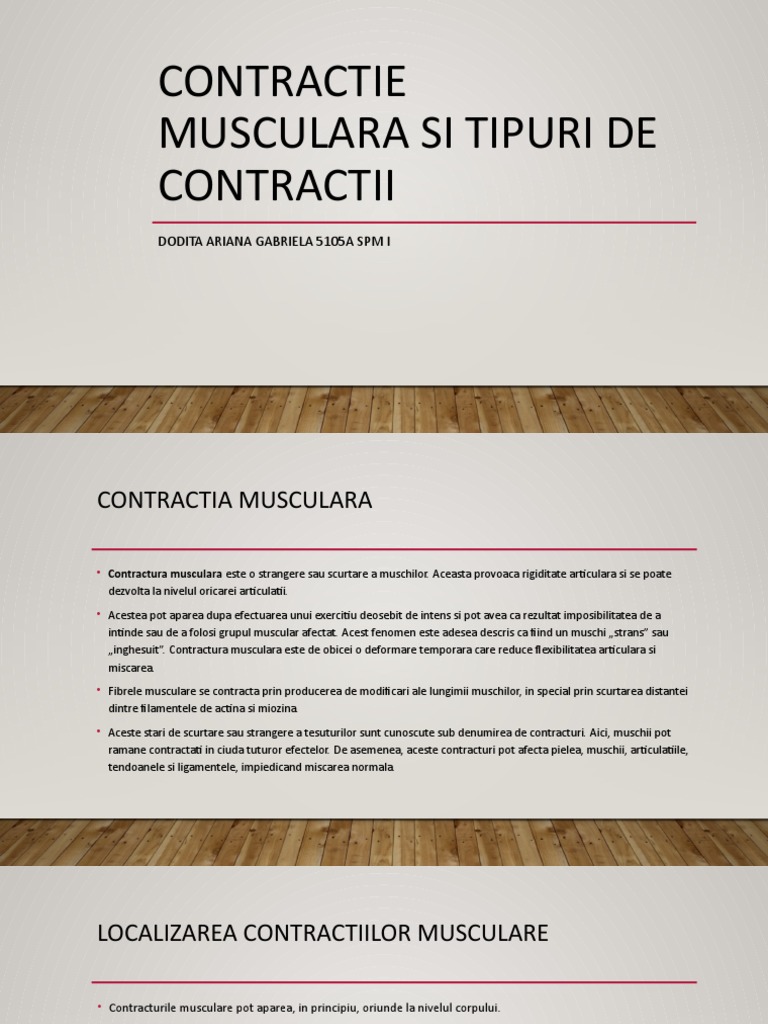 Contractie Musculara Proiect | PDF