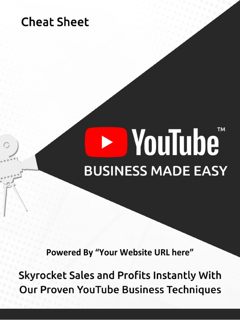 YouTube Business - Cheat Sheet | Download Free PDF | You Tube | Promotion And Marketing ...