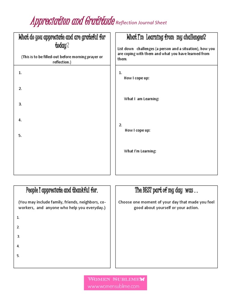 appreciation-and-gratitude-reflection-journal-sheet_womensublime | PDF