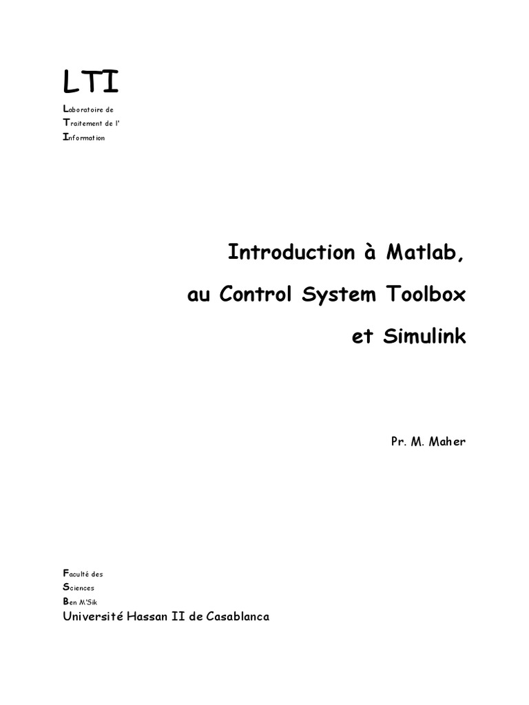 Poly Introd Matlab Simulink 15 | PDF