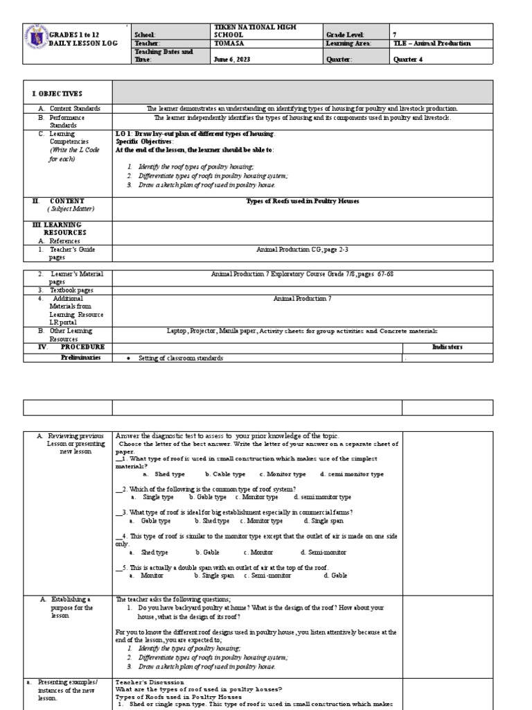 DLL IN aNIMAL pROD. 7 | PDF | Roof | Learning
