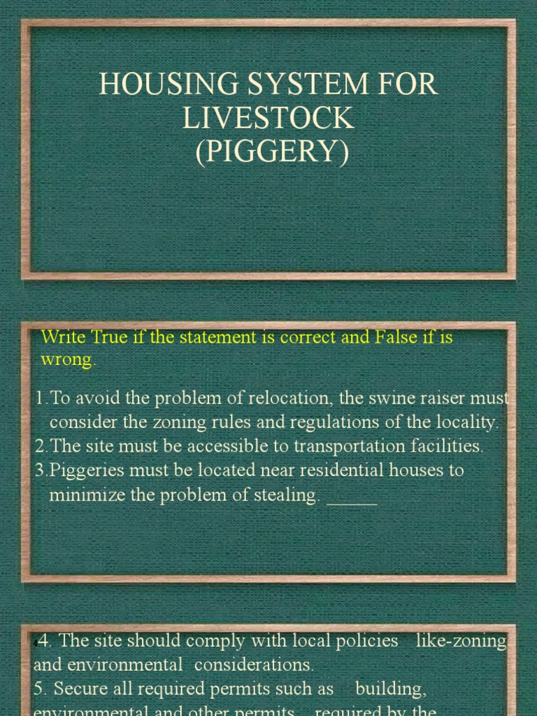 Pig Housing System Guidelines | PDF | Pig | Agriculture