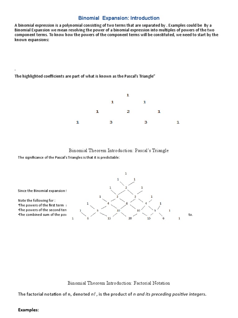 Binomial Expansion 1 | PDF | Function (Mathematics) | Trigonometric Functions